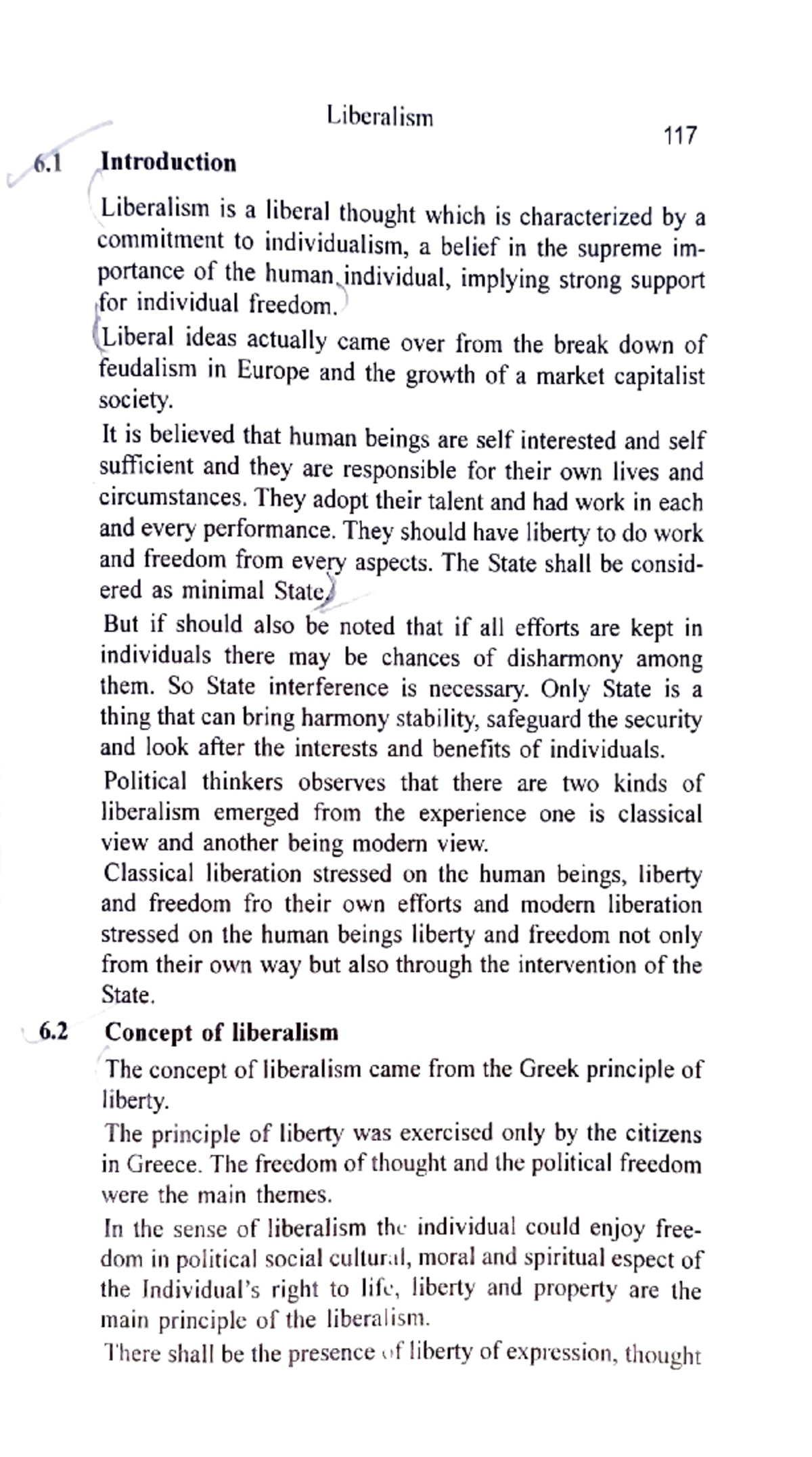 Chapter 6: An In-Depth Exploration of Liberalism Concepts - Studocu