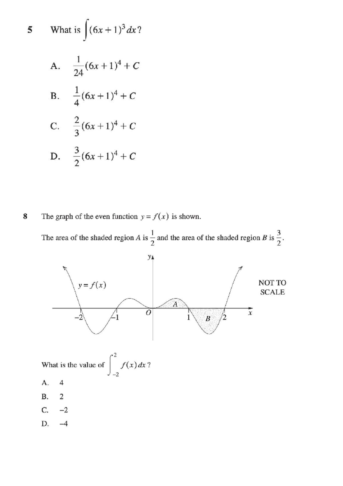 Integration 2020-24 Past Paper Questions: Area & Function Analysis ...