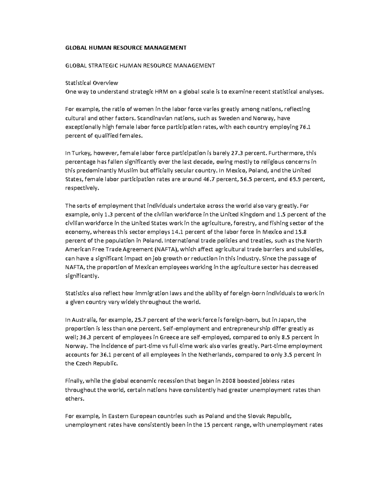 Global Human Resource Management Insights - 9 2020-2021 - Studocu