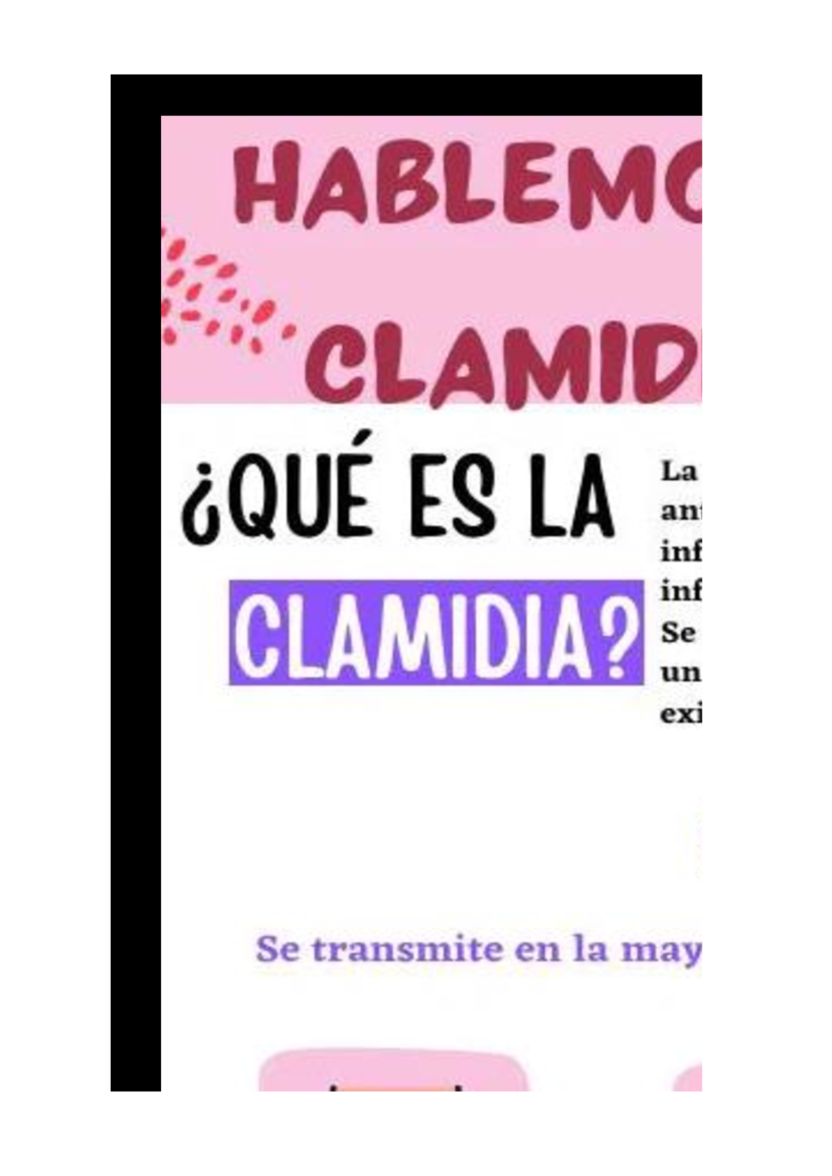 Clamidia: Información y Tratamiento - INFOGRAFÍA - Studocu
