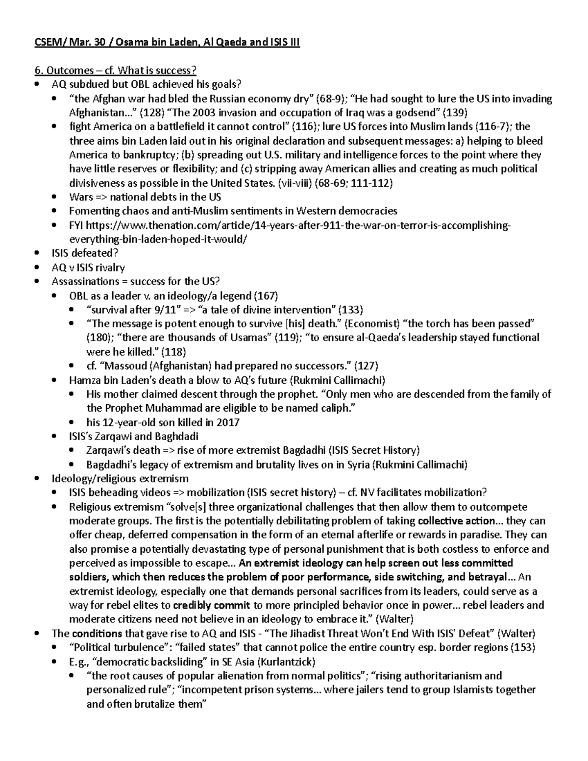 Osama Bin Laden Lect. 3 - CSEM/ Mar. 30 / Osama bin Laden, Al Qaeda and ...