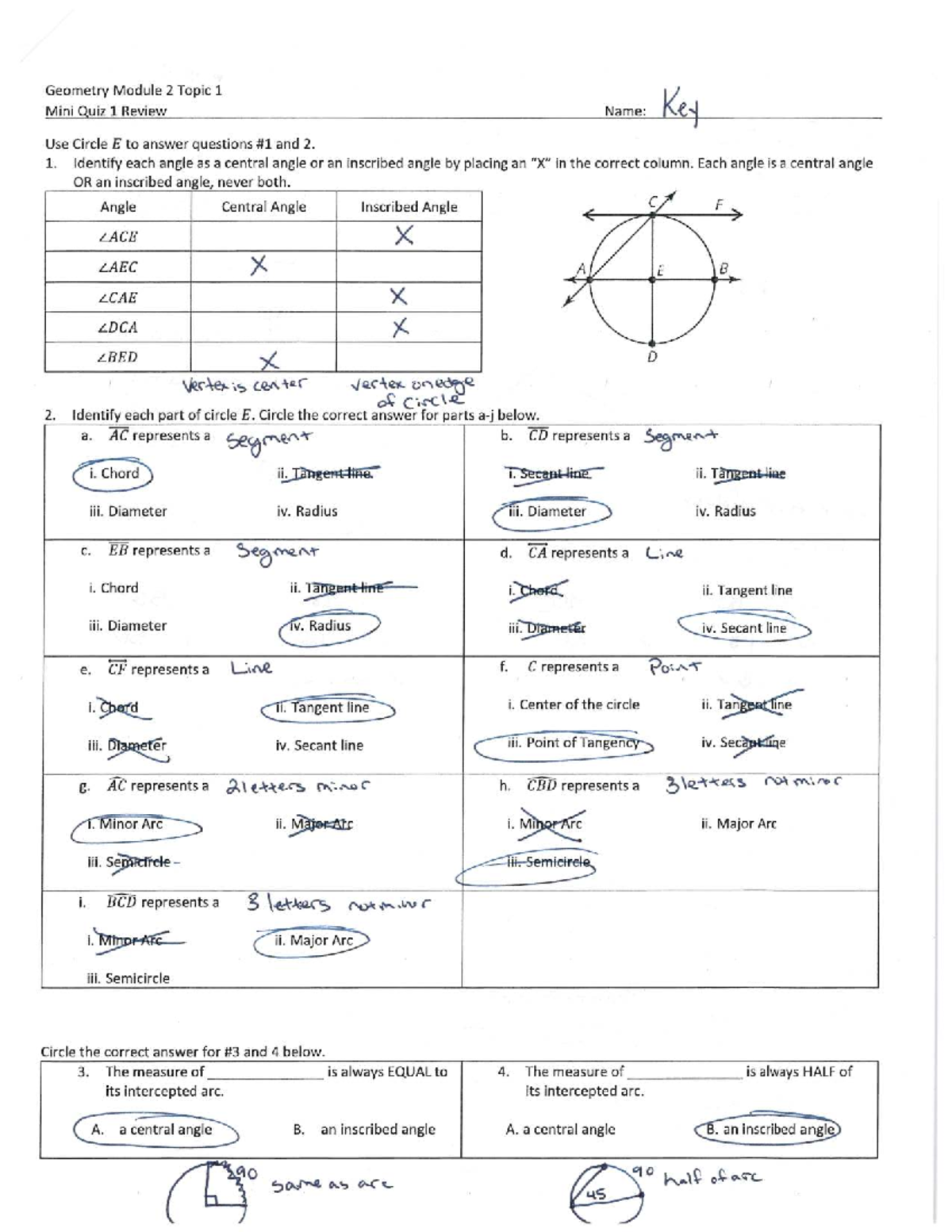 Geometry Module 2 Topic 1 Mini Quiz 1 Review Guide - Studocu