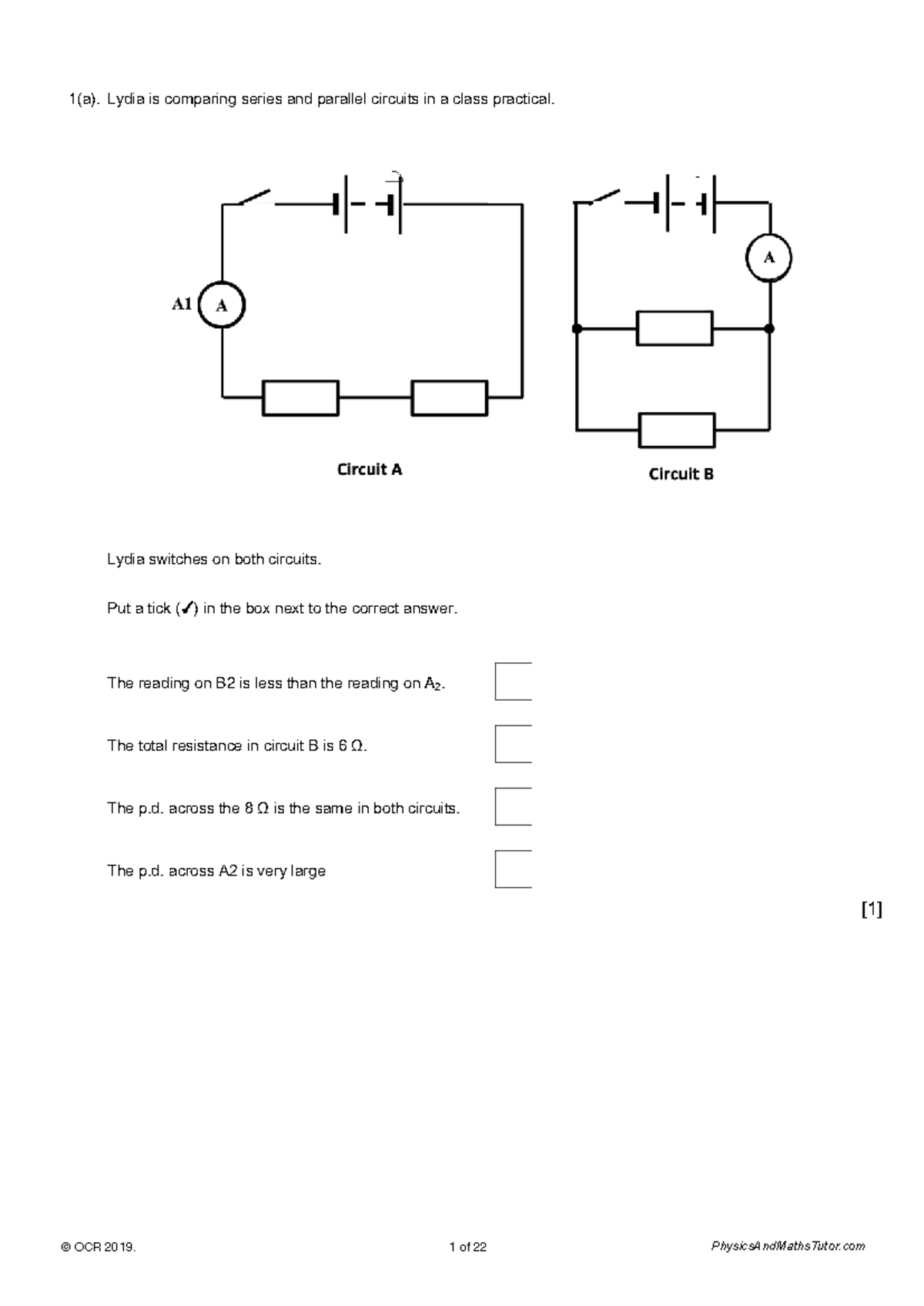 P3.3 Series vs Parallel Circuits: Understanding Their Functionality (H) - Studocu