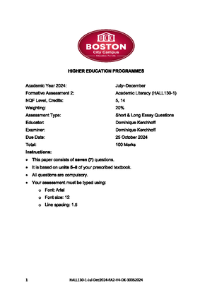 [Solved] Define Animus Contrahendi - Academic literacy (HALL130-1 ...