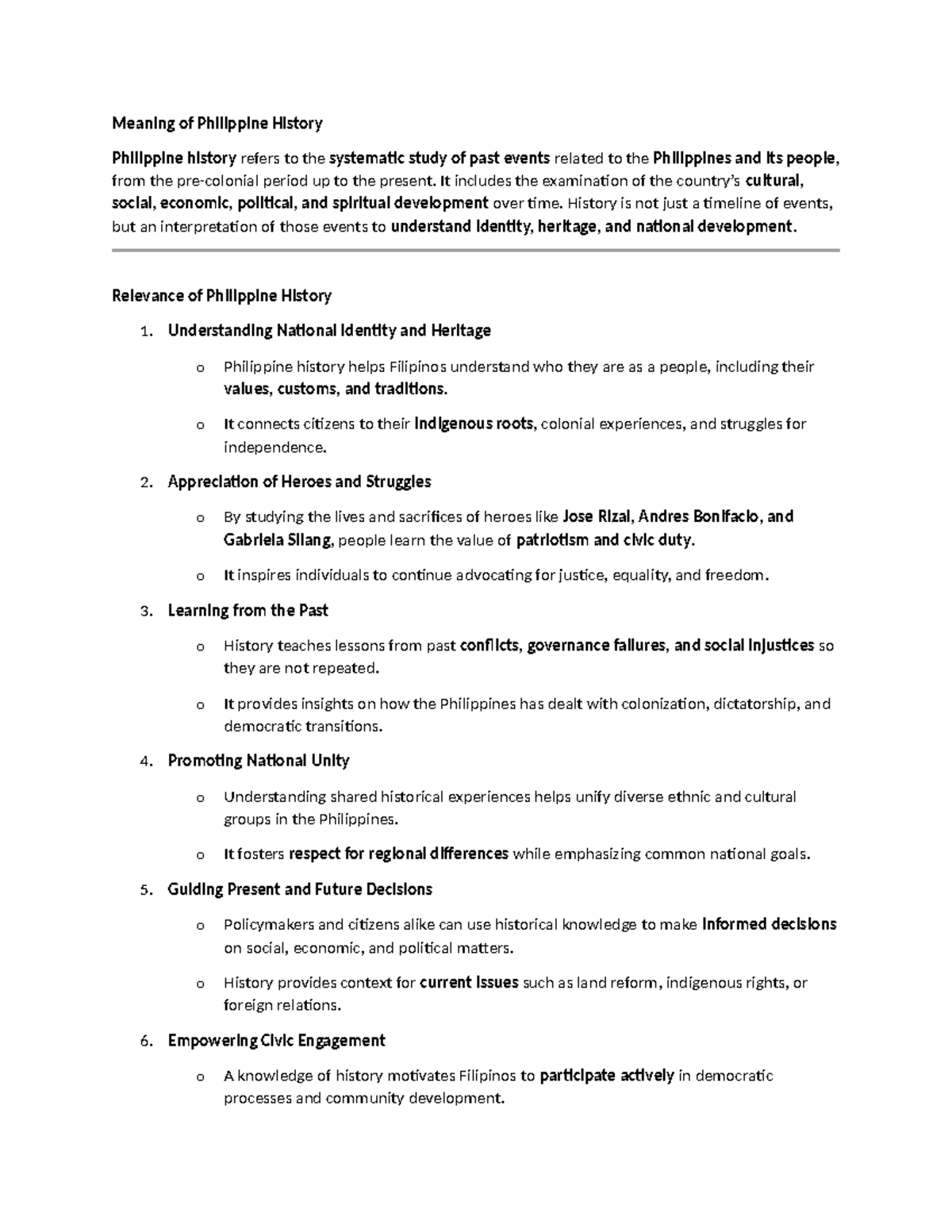 Meaning and Relevance of Philippine History: A Comprehensive Study ...