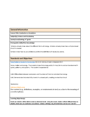 C732 Task1 - task 1 - PASSED - Direct Instruction Lesson Plan Template General Information ...