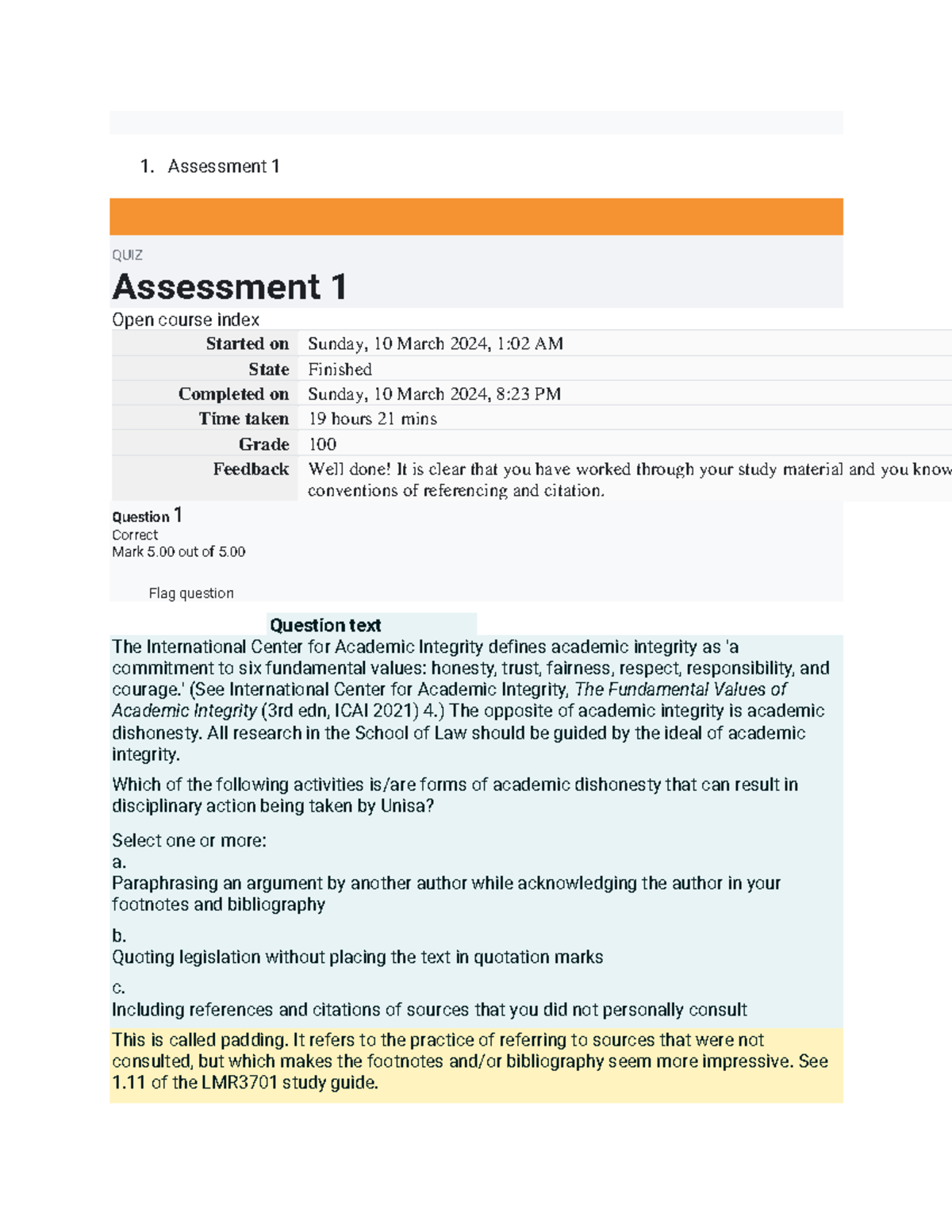 Final Exam Assessment 01 2024: MCQ for RRLLB81 - Studocu