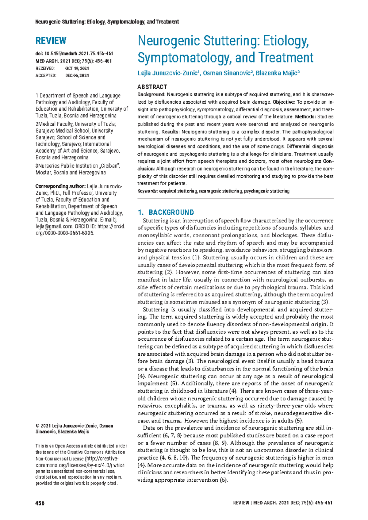Neurogenic Stuttering: Etiology, Symptoms, and Treatment Overview - Studocu