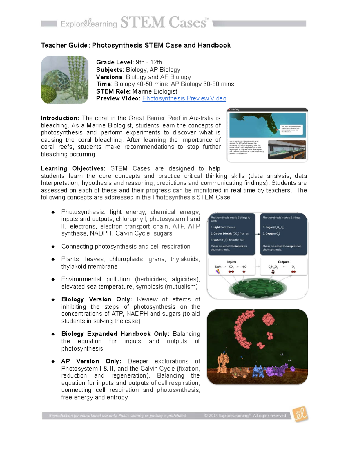 Teacher Guide - Photosynthesis Case and Handbook - Teacher Guide ...