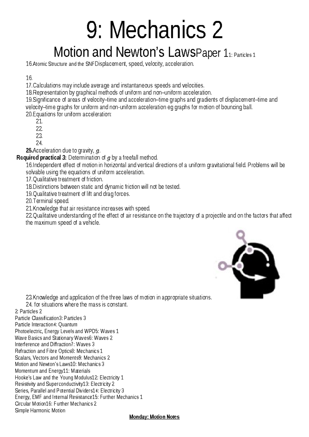 Mechanics 2: Motion and Laws - Comprehensive Study Notes - Studocu