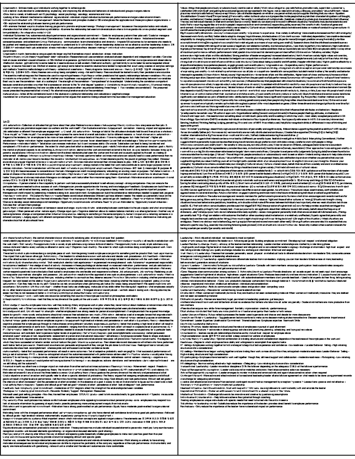 RSM260 Midterm Cheat Sheet: Organizational Behavior Insights - Studocu