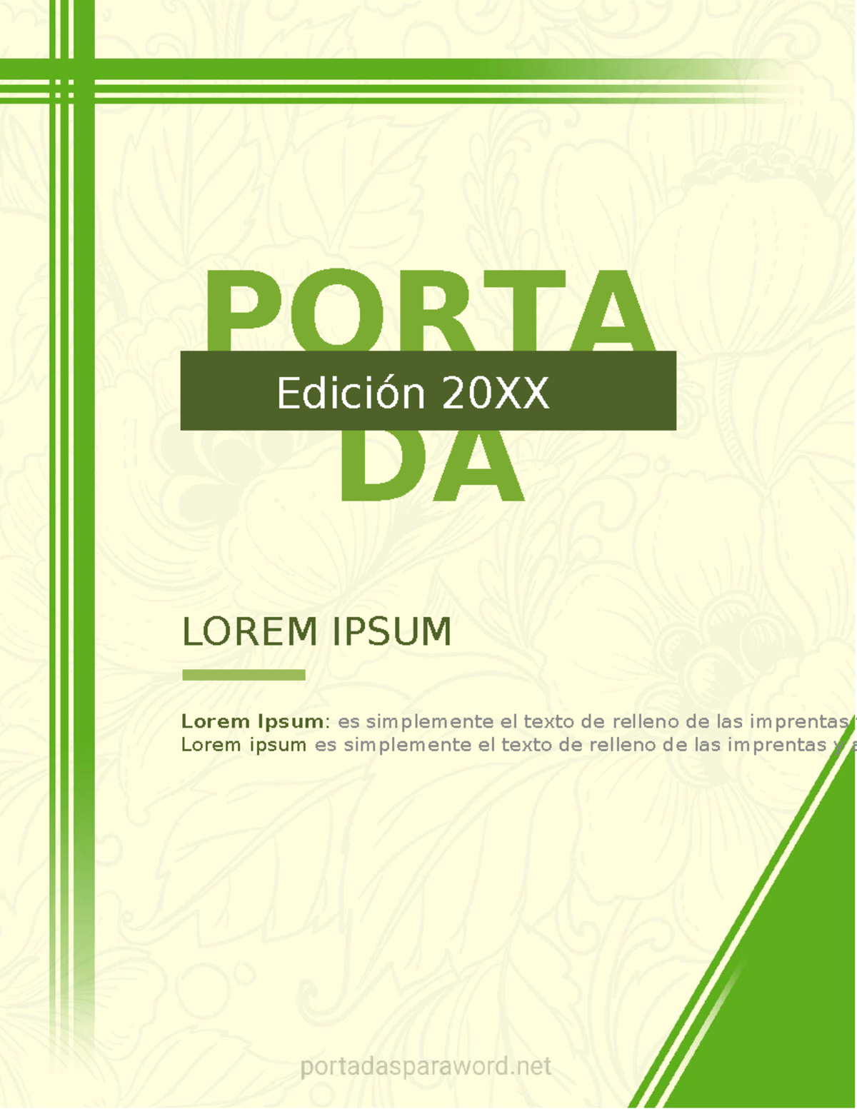 Portada Formal Verde Orgánico - Tecnológias de la información área de ...