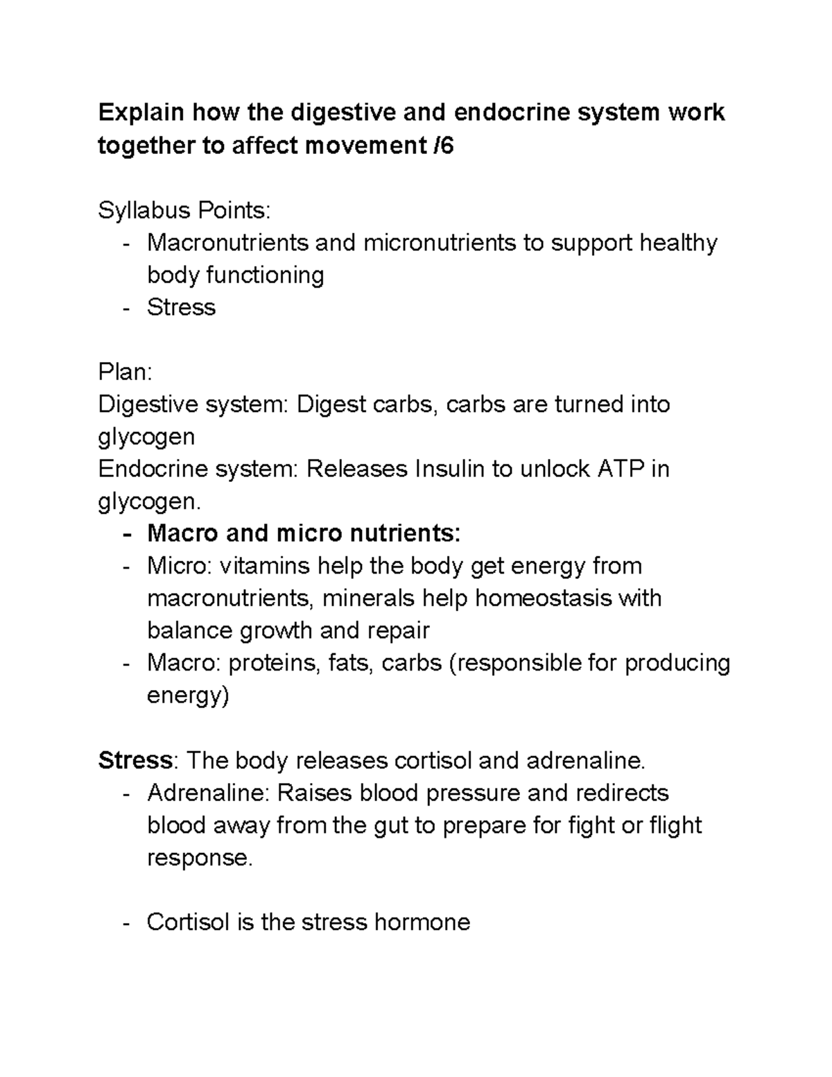 Digestive & Endocrine Systems: Interactions & Functions - Studocu