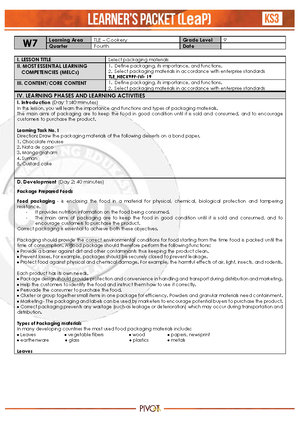 TLE-HEG10: Grade 10 Handicraft Module on Fashion Accessories & Paper ...