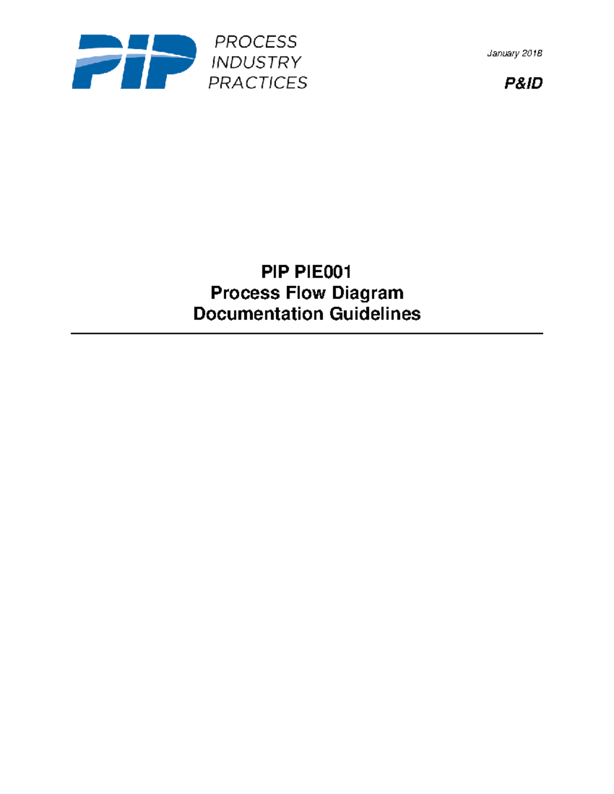 PIP PIE001 Process Flow Diagram Documentation Guidelines - Jan 2018 ...