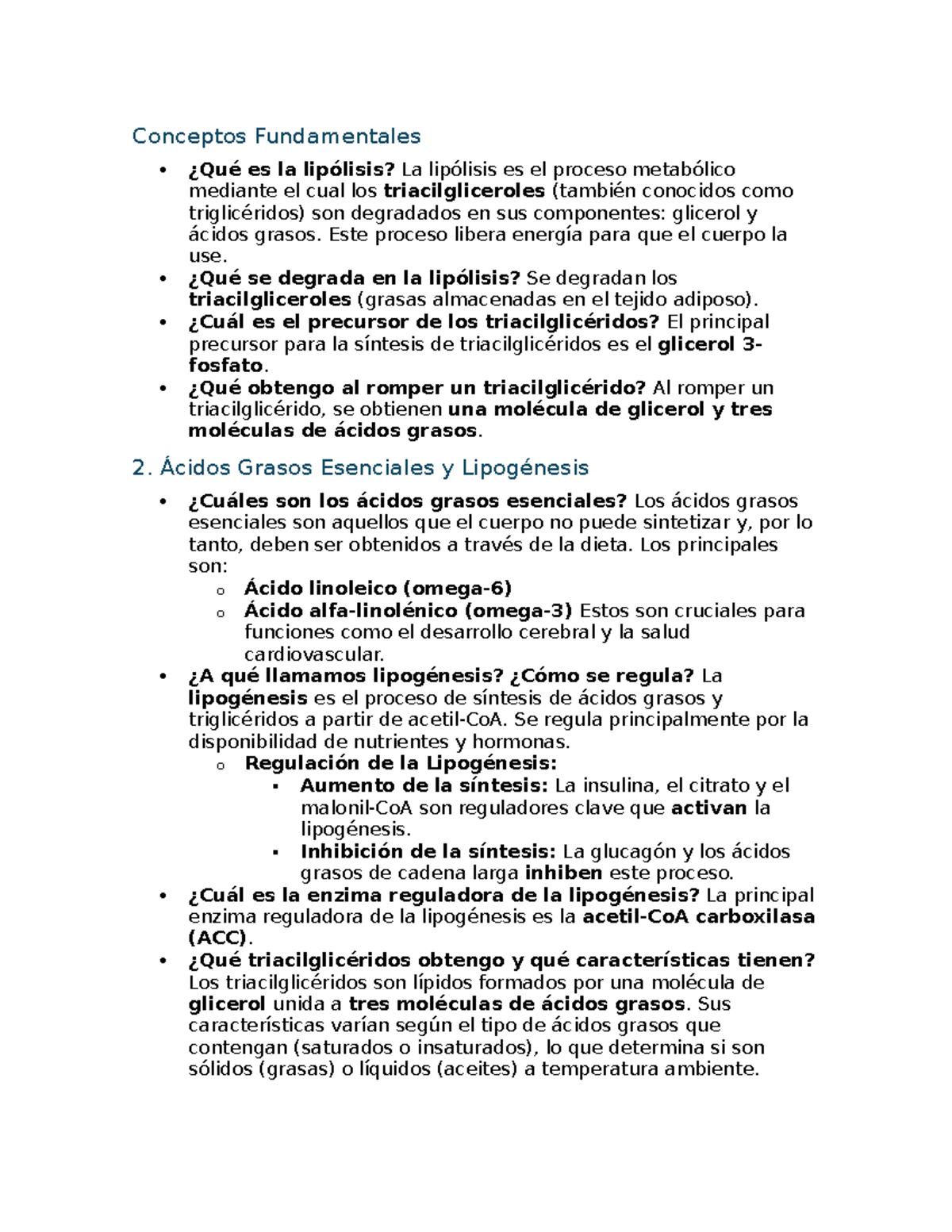 Metabolismo de los Lípidos: Lipólisis y Lipogénesis en Detalle - Studocu