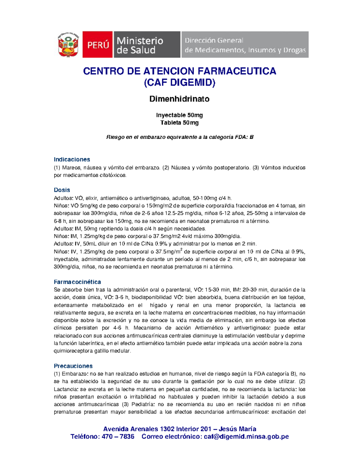 Dimenhidrinato: Información Completa y Dosis Recomendadas - Studocu