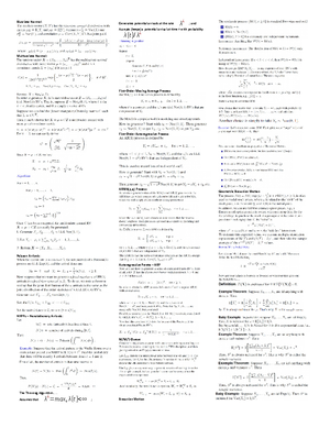 Exam1 Cheatsheet: Probability, Random Variables, and Distributions (CAND) - Studocu