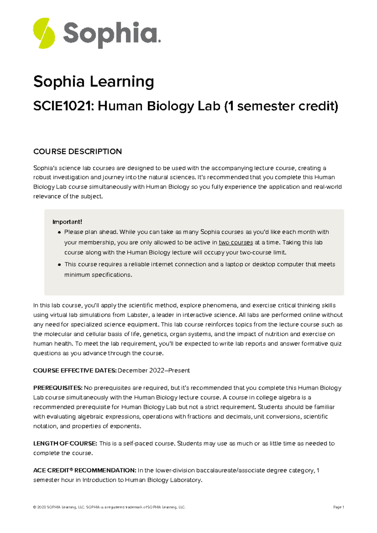 SCIE1021 Human Biology Lab Syllabus: A Comprehensive Guide - Studocu