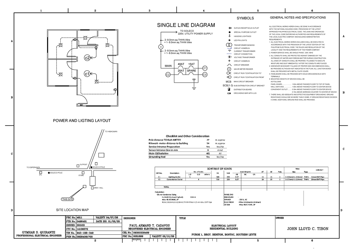 Electrical Works Compliance and Layout for Soleco 220V Supply - Studocu