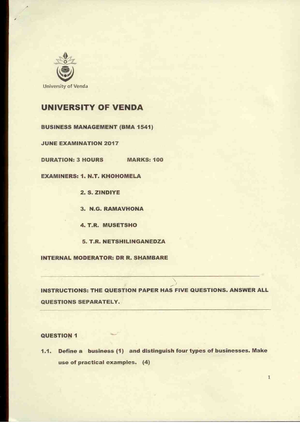 [Solved] EMS Grade 9 Project BUSINESS PLAN Project Overview Vhembe East ...