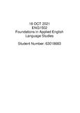 ENG1502 - Unisa - Foundations in English Language Studies - Studocu