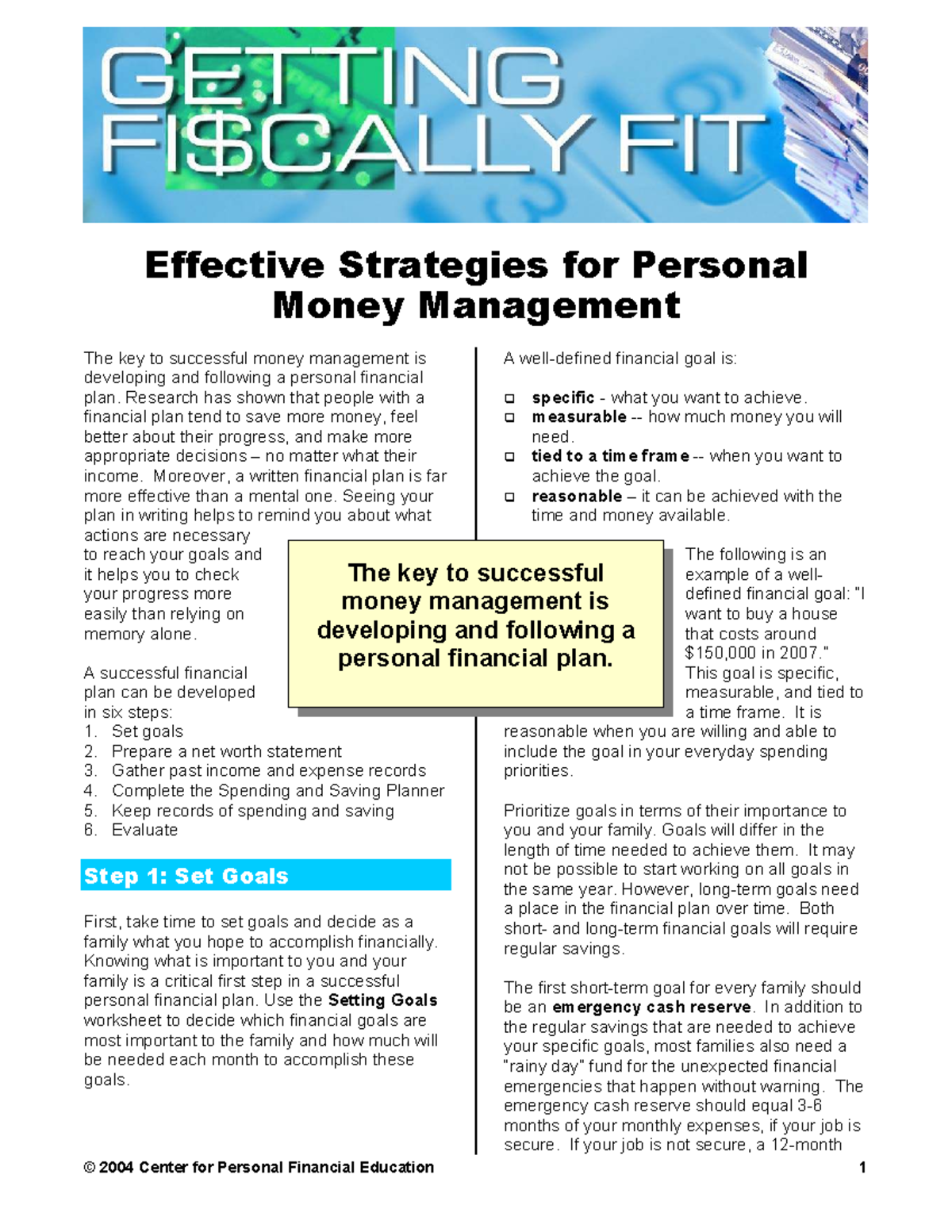 Effective Strategies for Personal Money Management (FIN 101) - Studocu