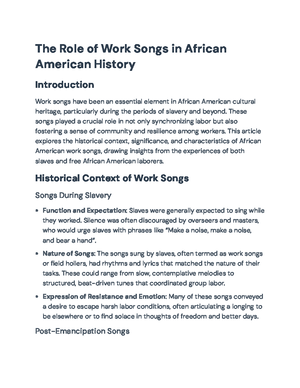 Exploring African American Worship Music: An Analysis of "Amazing Grace ...