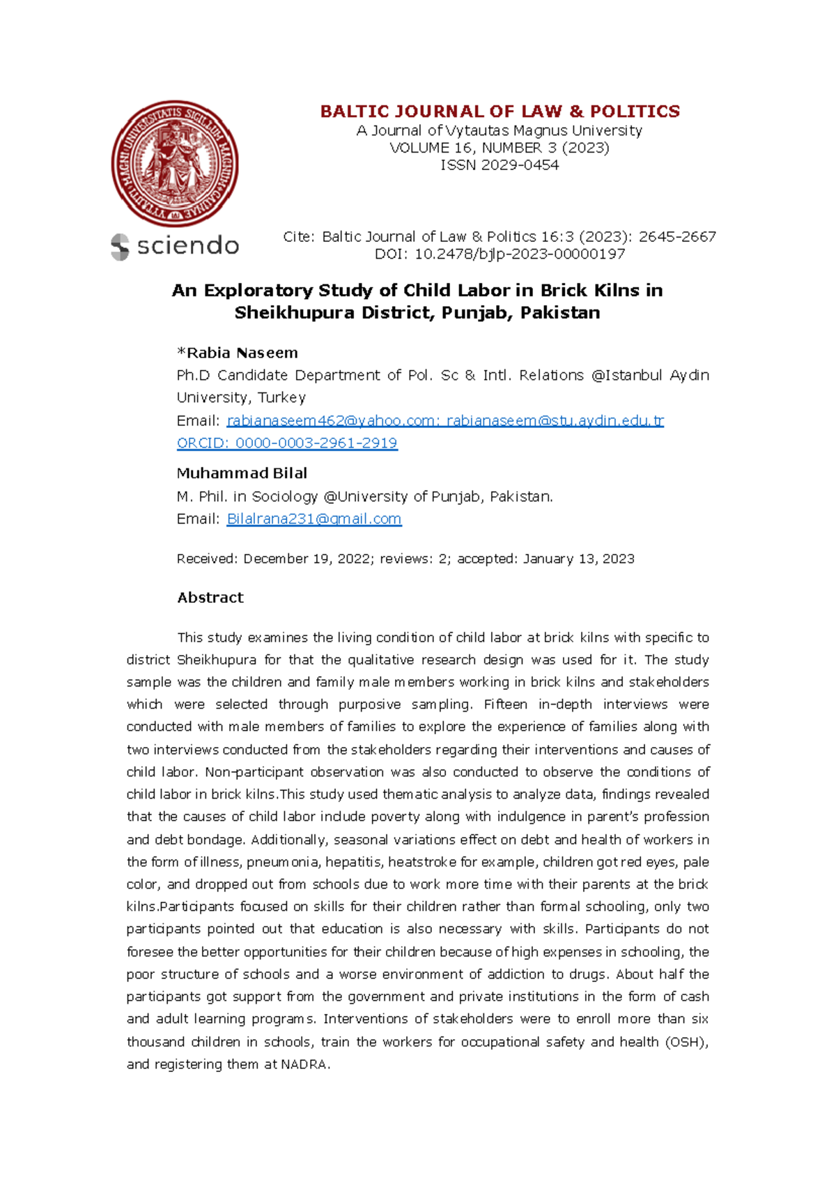 An+Exploratory+Study+of+Child+Labor+in+Brick+Kilns+in+Sheikhupura ...