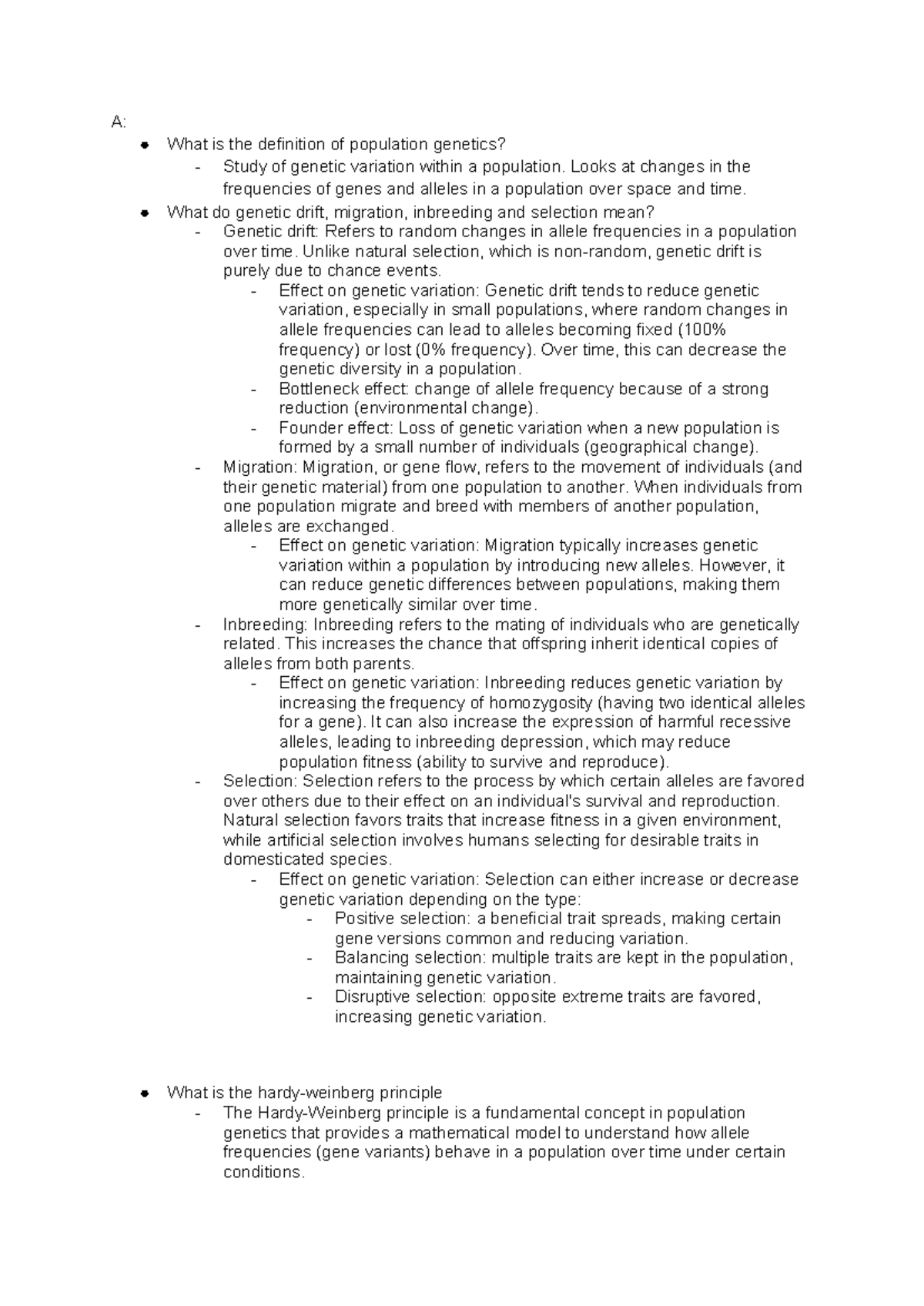 Case Study 12: Key Concepts in Population Genetics and Evolution ...
