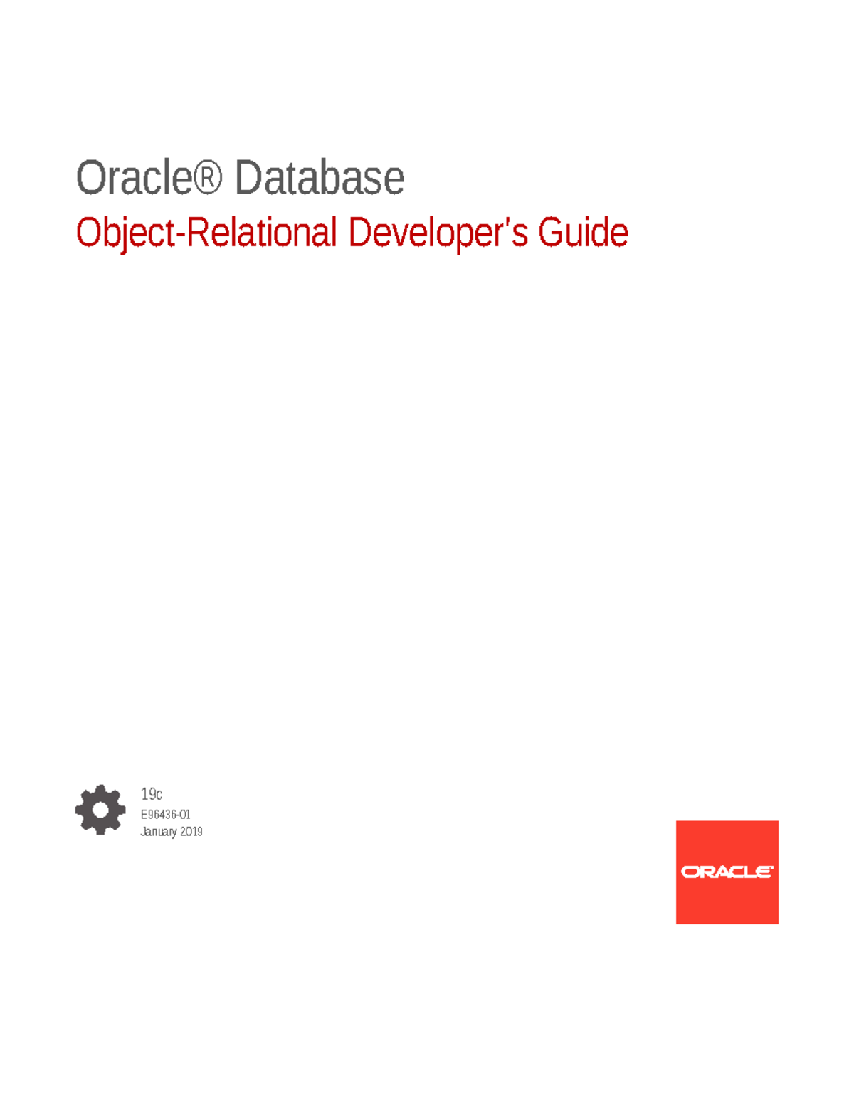 Oracle Database Guide 19c: Comprehensive Developer's Manual - Studocu