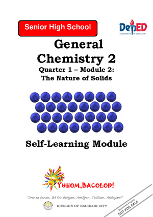 Gen Chem 2 Module-3 - Chemistry 2 - GENERAL CHEMISTRY 2 2nd Semester ...