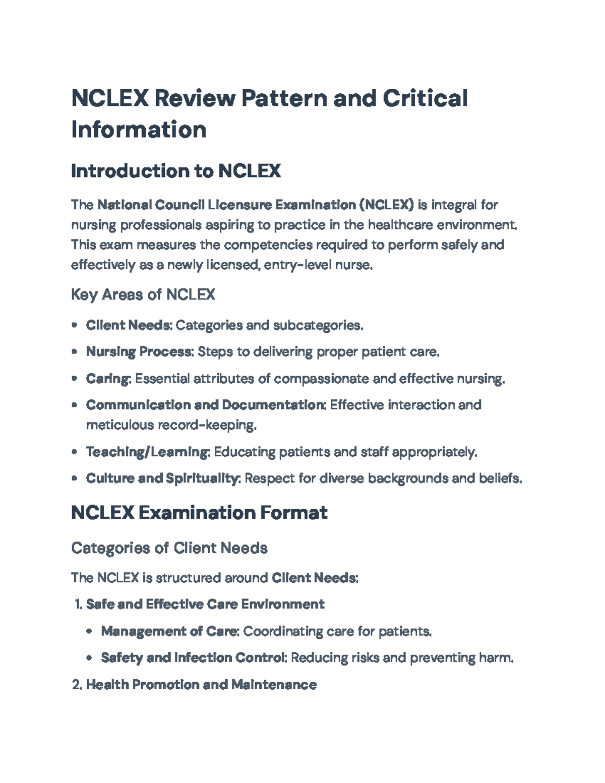 NCLEX Review: Key Areas, Exam Format, and Preparation Strategies ...