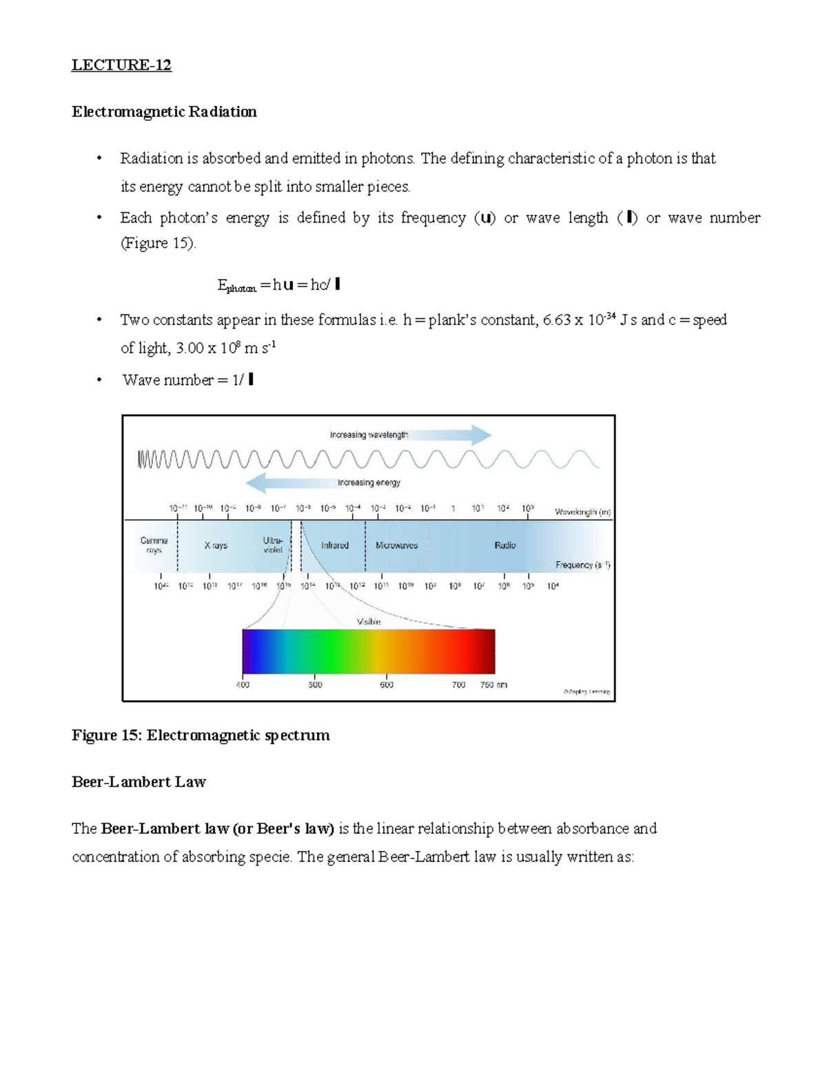 Spectroscopy Notes for Engineering Chemistry (Unit 2) - Dr. A.P.J ...