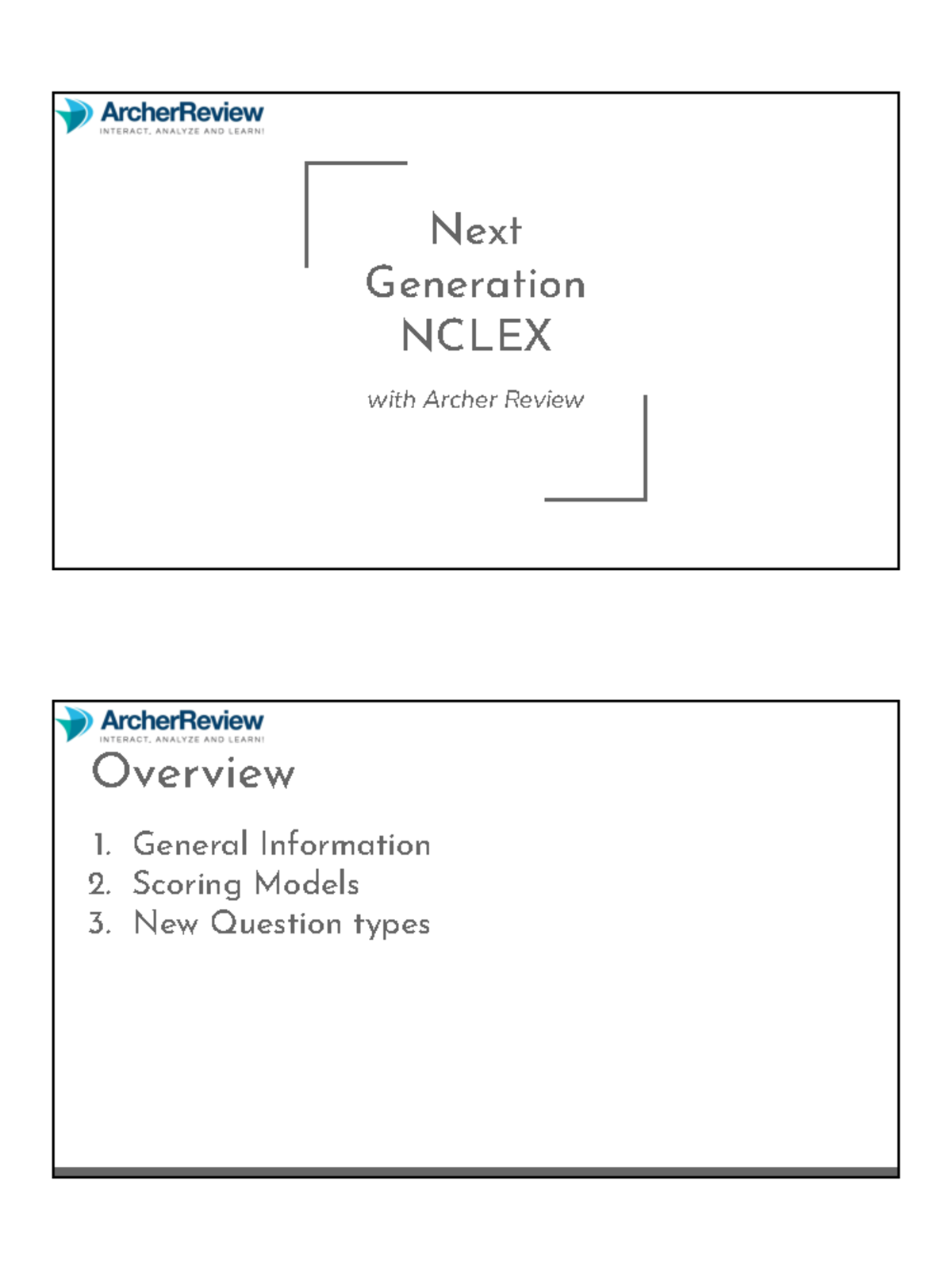 NCLEX Exam Overview: New Question Types & Scoring Models - Studocu
