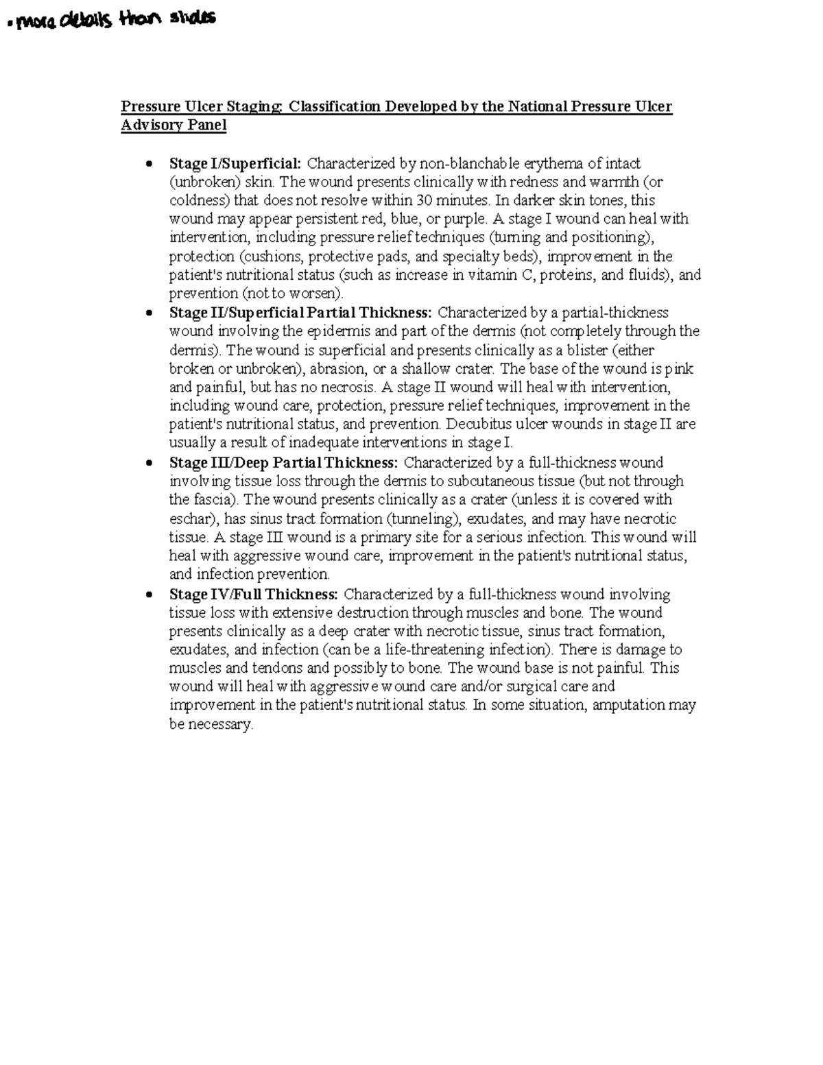 Pressure Ulcer Staging and Wound Care Interventions: Clinical ...