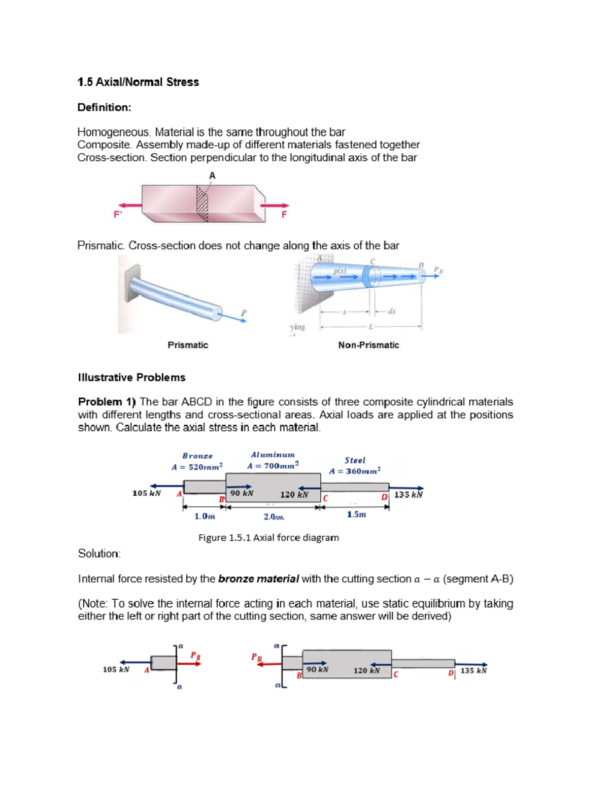 Module 2 Axial Stress - N/A - 1 Stress Definition: Homogeneous ...