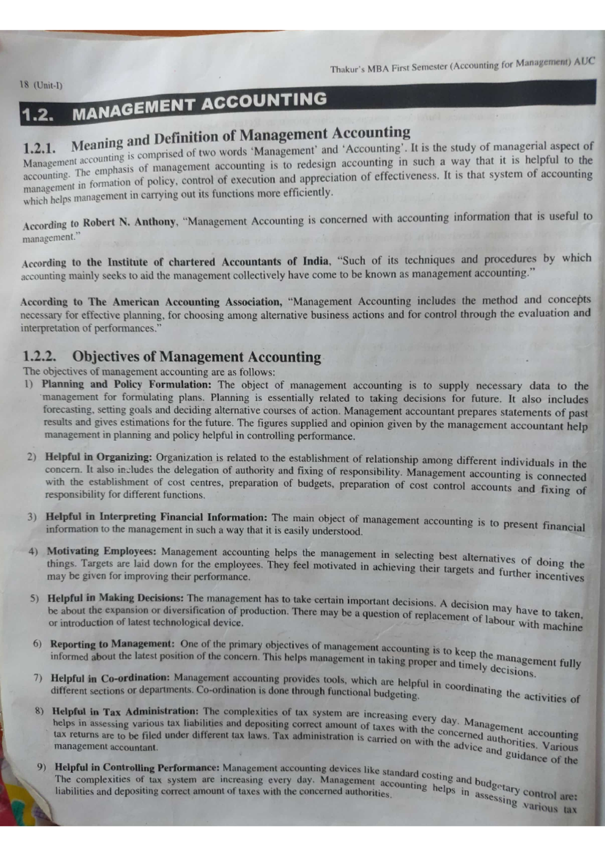 Unit-2 accounts - NOTES - MBA First Semester (Accounting for Management ...