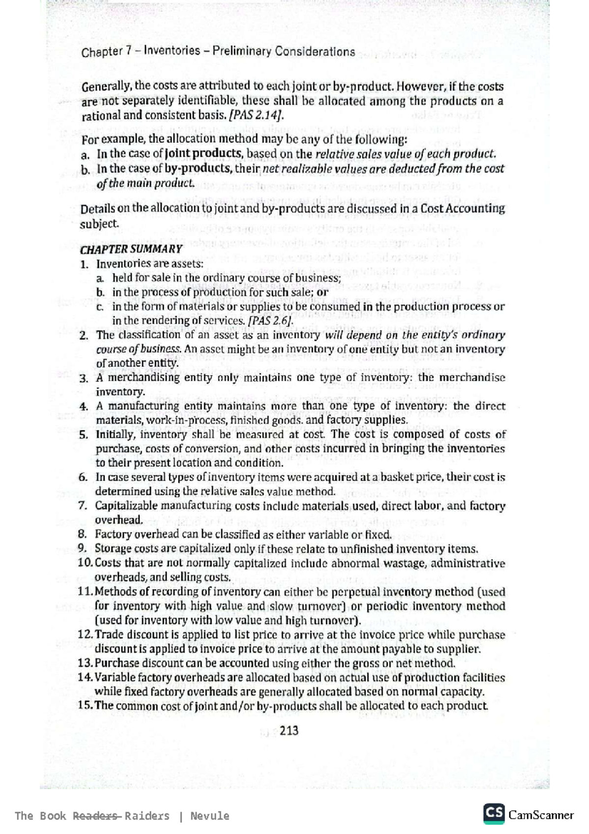Intermediate Accounting 1 (Vhinson) - Chapter 7 Inventory Overview ...