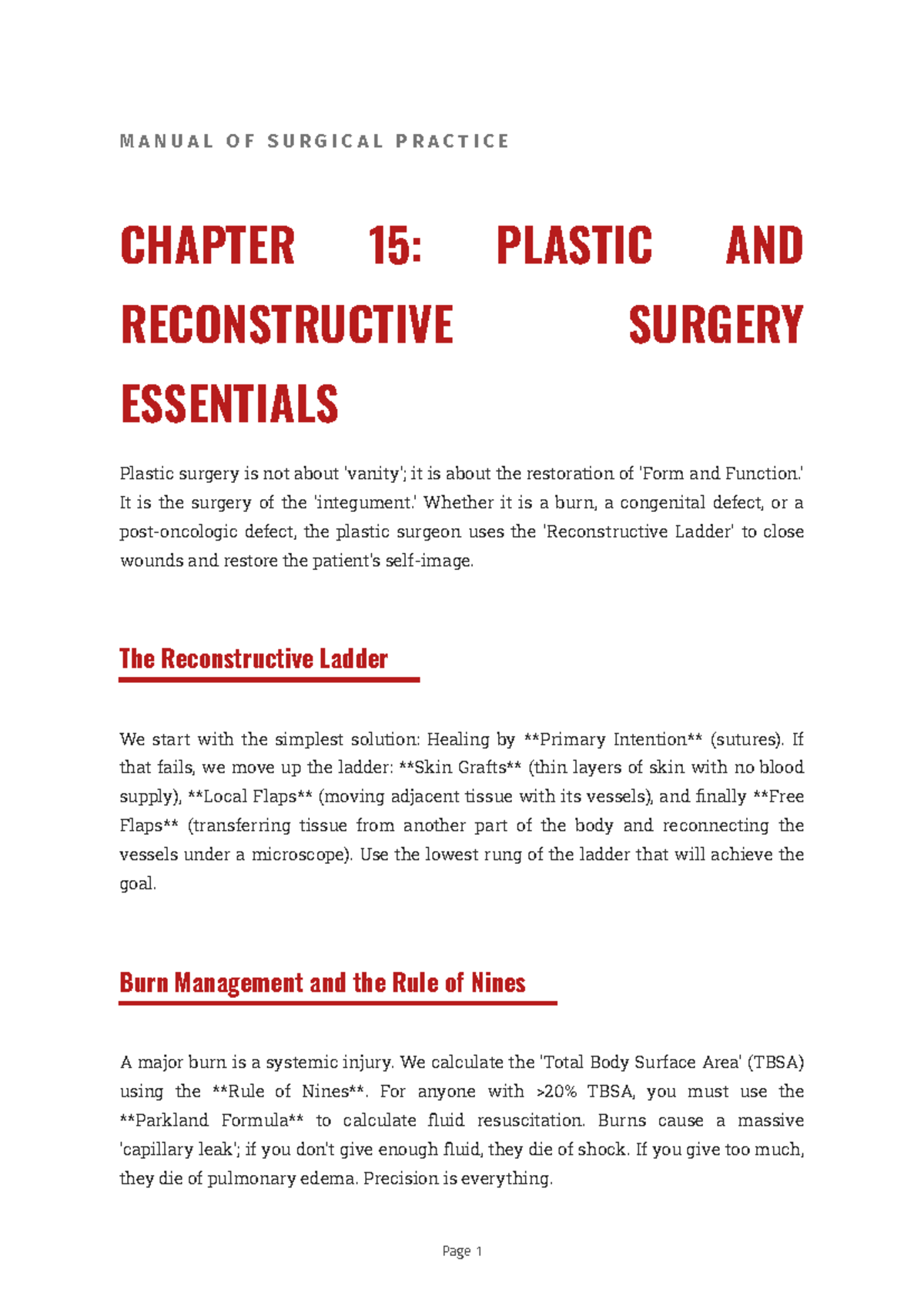 Book3 CH15: Essentials of Plastic & Reconstructive Surgery - Studocu