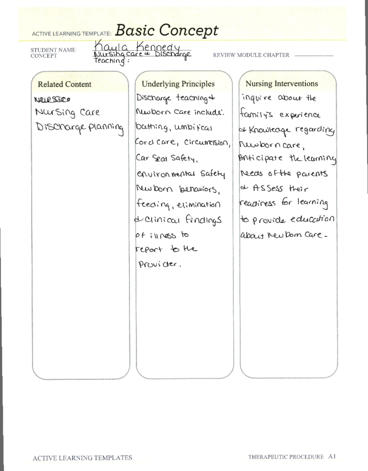 Maternal Newborn Proctor Remediation - ACTIVE LEARNING TEMPLATE: Basic ...