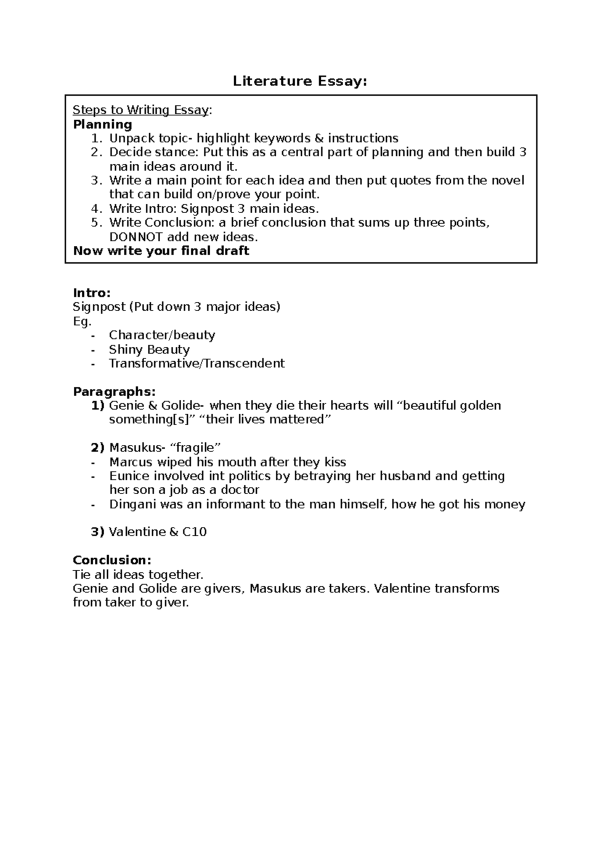The Theory of Flight - Literature Essay: Steps to Writing Essay ...