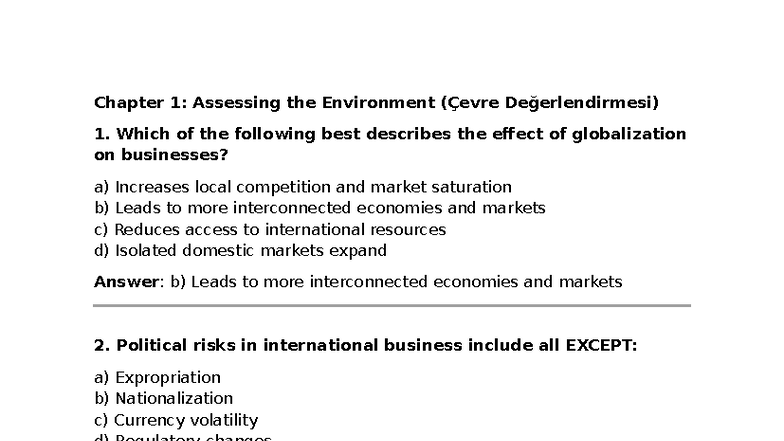 Chapter 1-5 Study Questions: Globalization, Ethics, Communication ...