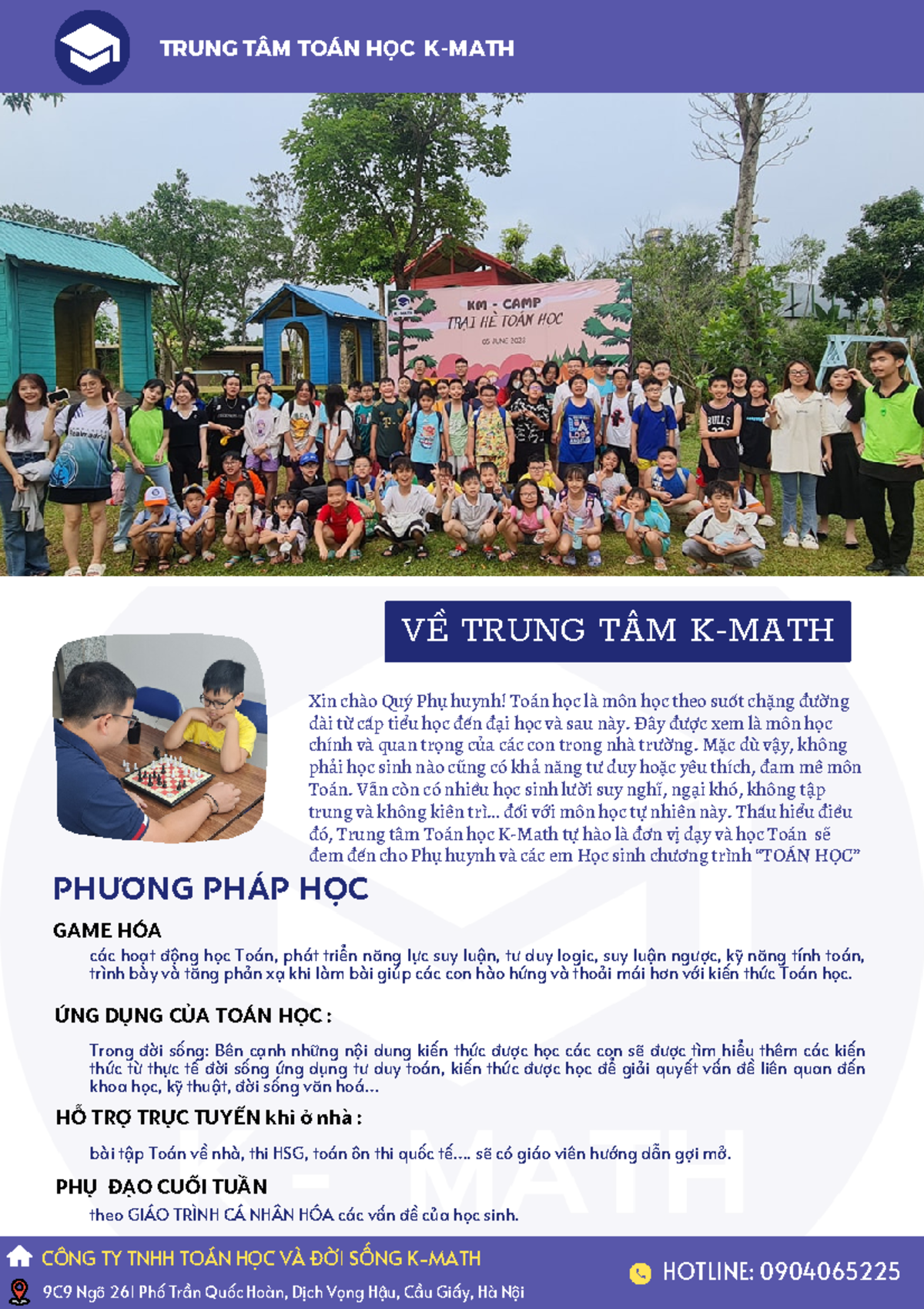 Chương Trình Giáo Dục Toán Học Tại Trung Tâm K-MATH - Studocu