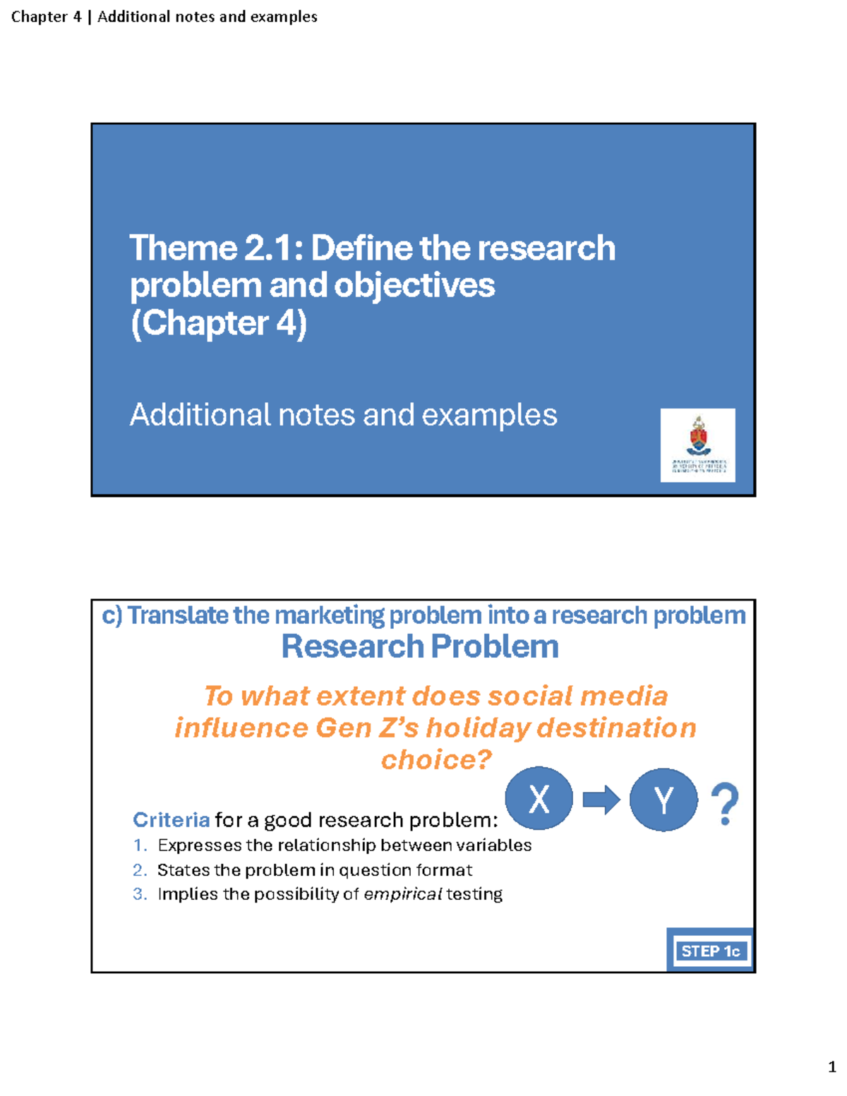 Chapter 4 | Research Problem Criteria and Examples - Studocu