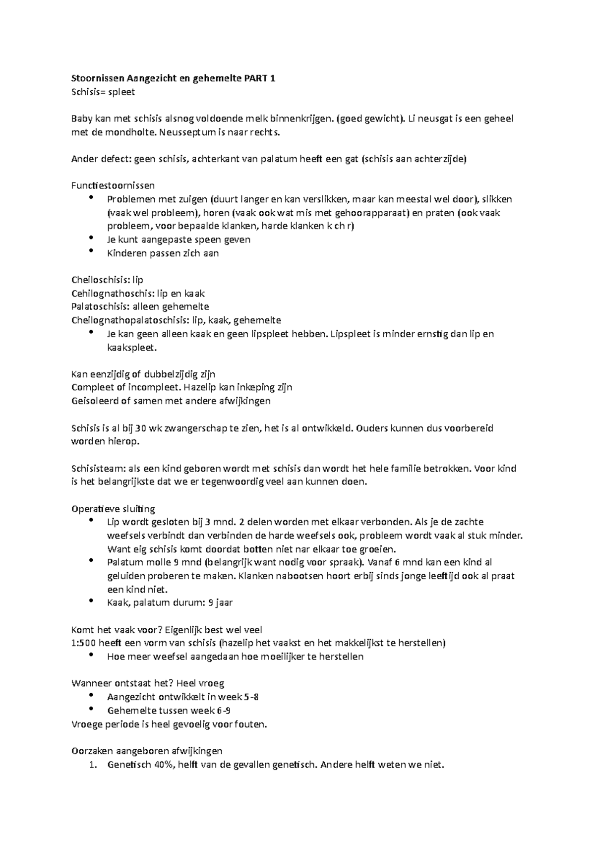 Embryologie - Stoornissen Aangezicht en gehemelte PART 1 Schisis ...