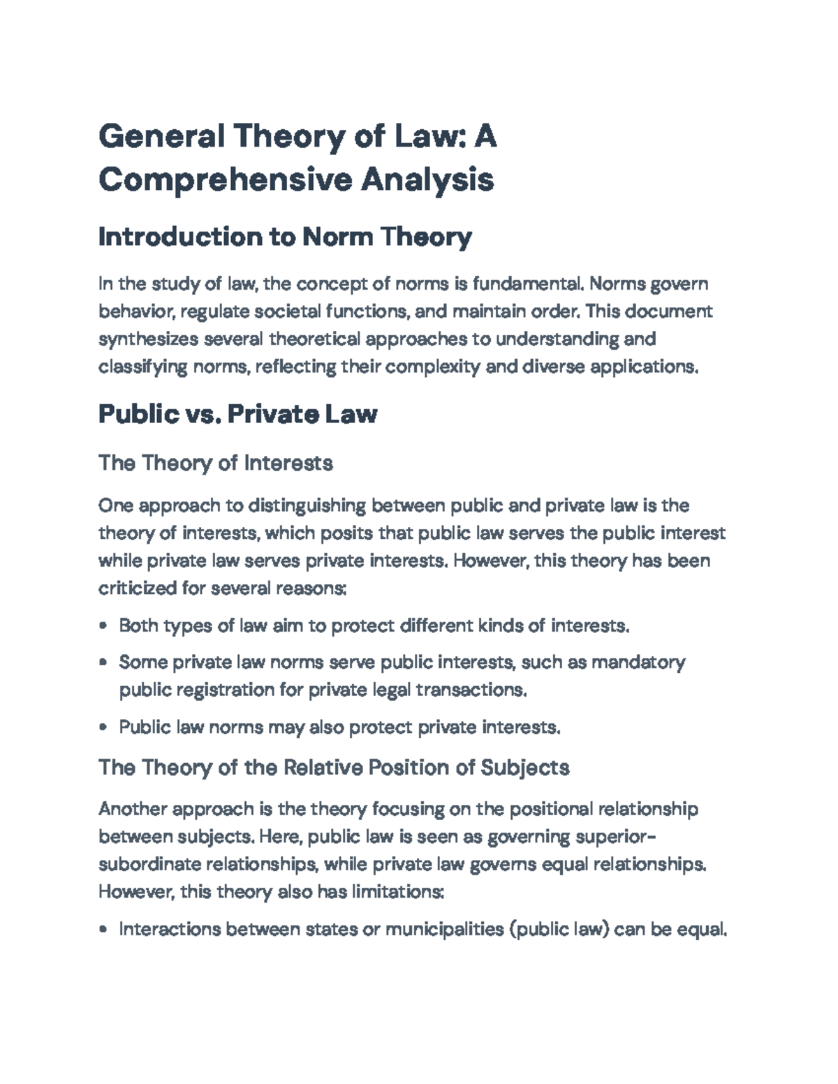 Analysis of Legal Norms: Sources, Classifications, and Implications ...