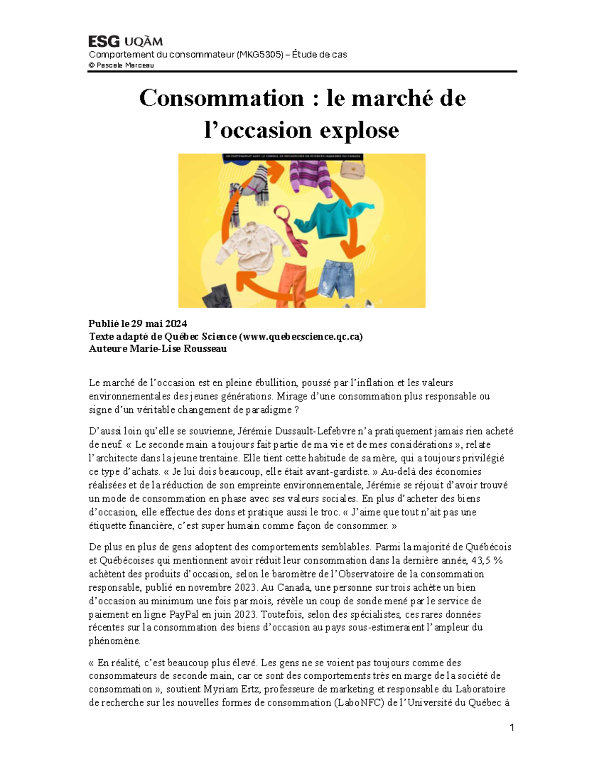 Marketing du consommateur - © Pascale Marceau Consommation : le marché ...
