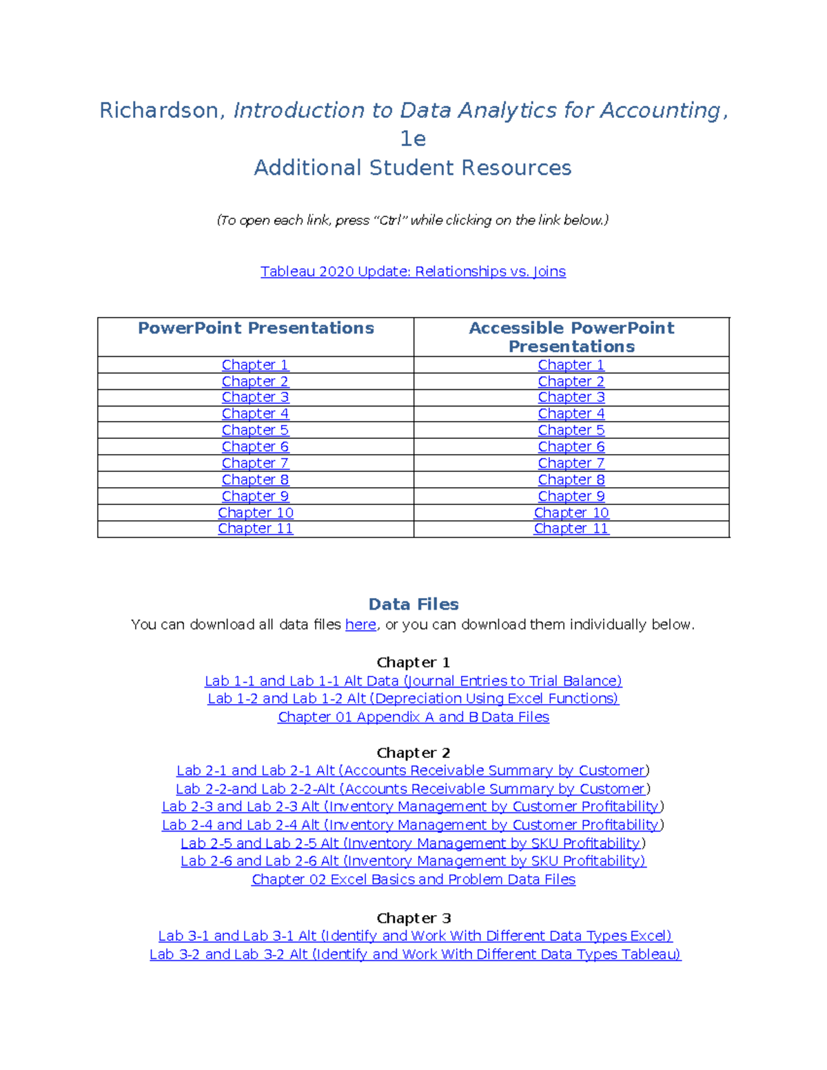 Introduction to Data Analytics for Accounting (IDAA1E) - UTRGV ...