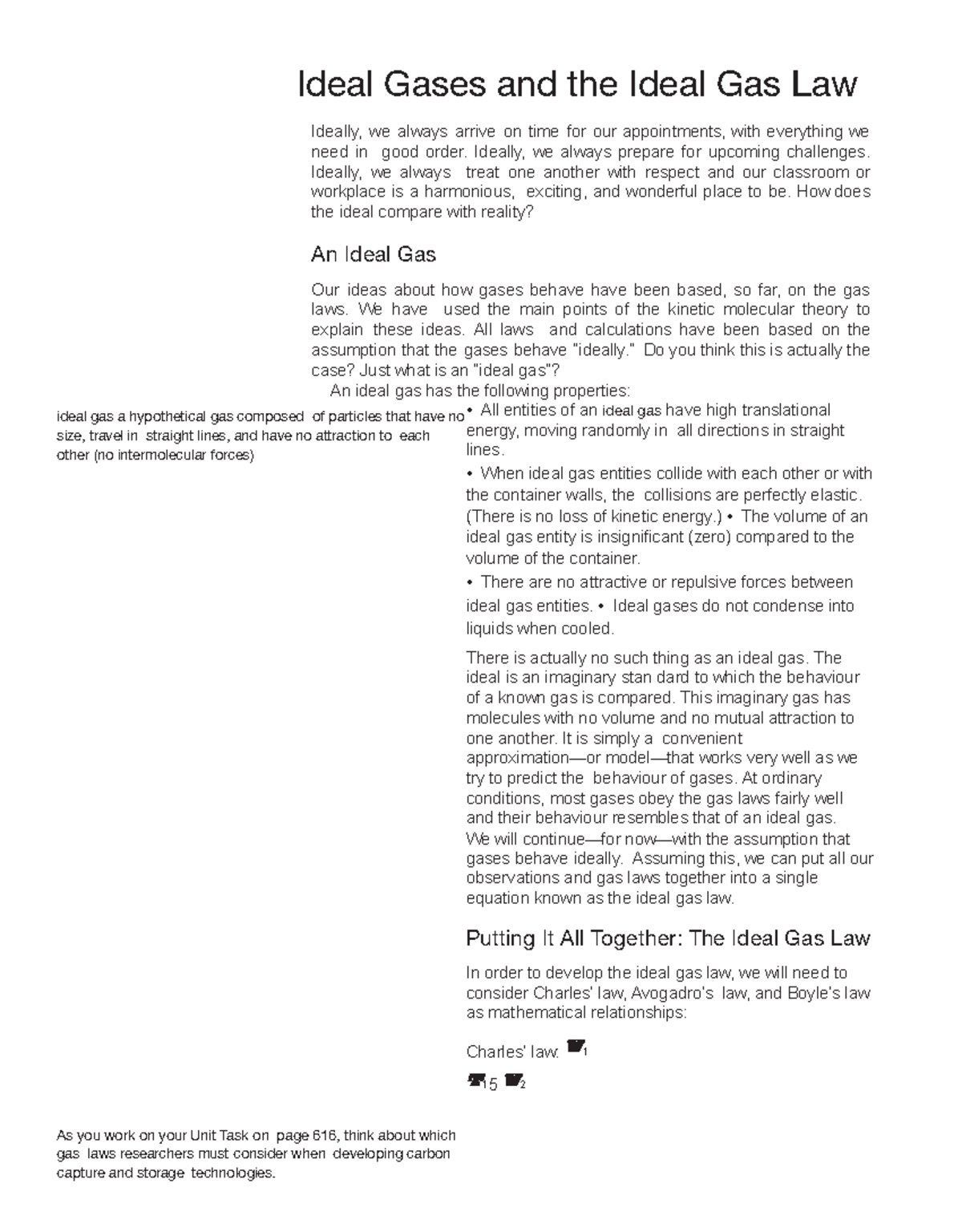 Sec 12 - Chemistry: Ideal Gases Study Notes (University Level) - Studocu